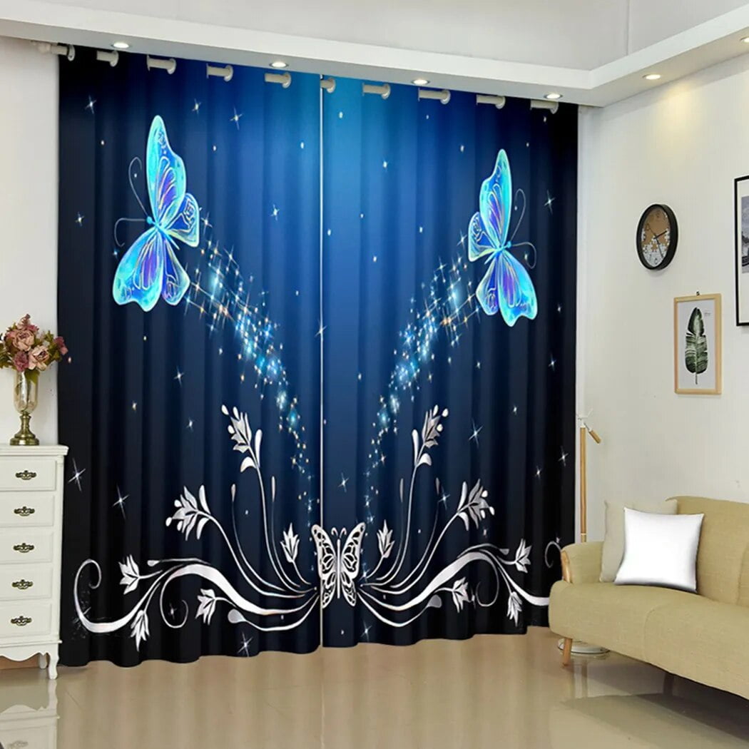 Silver Rain Of Shining Particles Curtain Shiny Stars Polyester Pongee ...