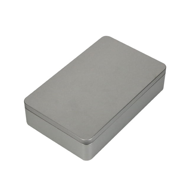 Silver Rectangular Empty Tin Box Containers Gift Jewellery Storage Tin ...