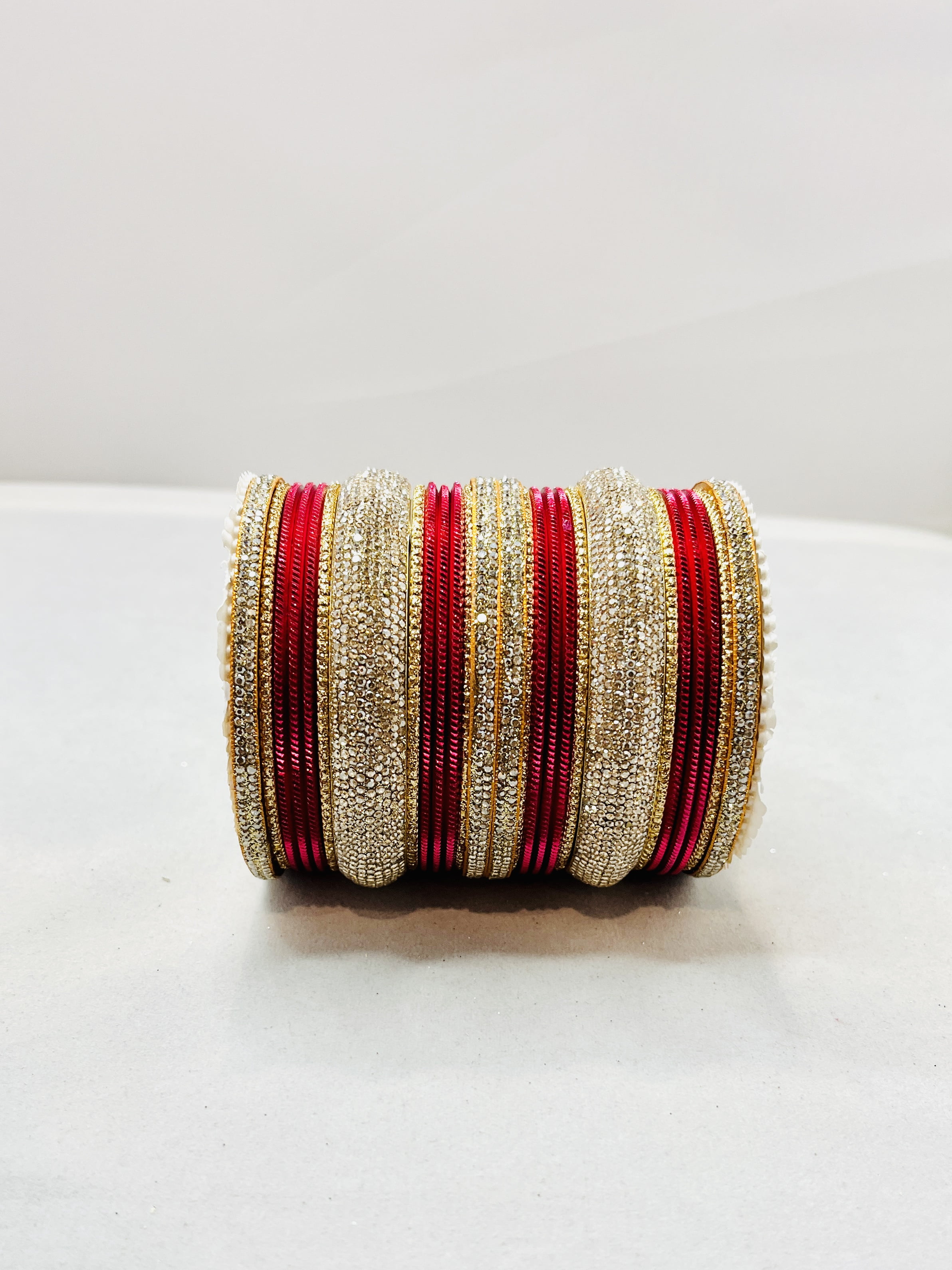 Silver & Red Color Bangles - Walmart.com