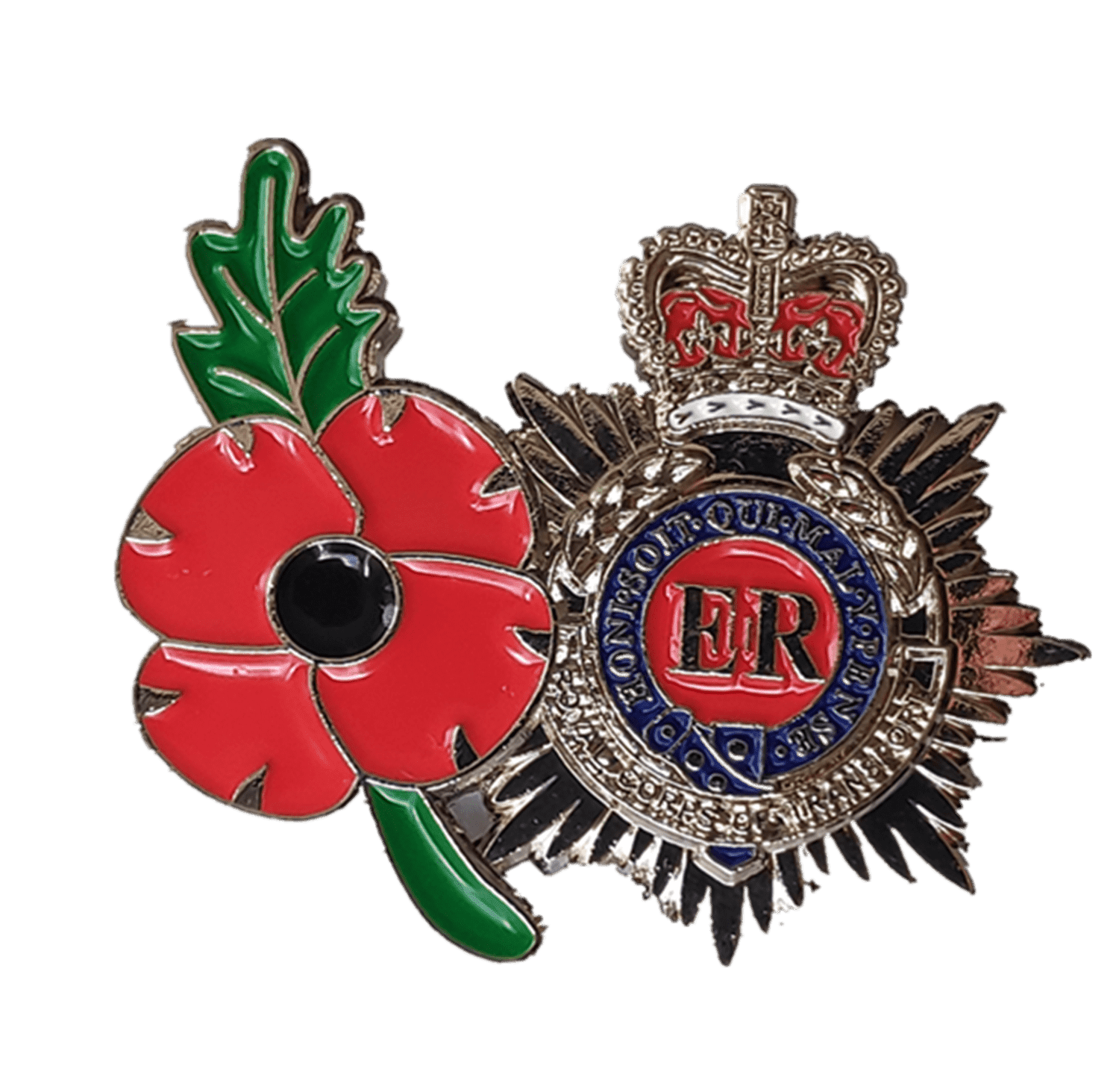 Silver Red Poppy Queen ELIZABETH II Pin Badge Gift Souvenirs Enamel Pin ...
