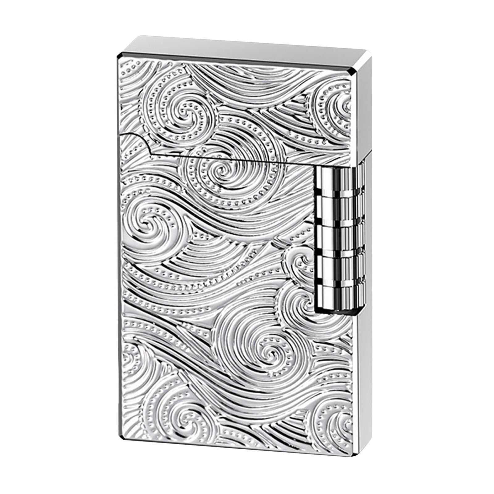 Silver Refillable Metal Lighter With Open Flame For Candle Grill ...