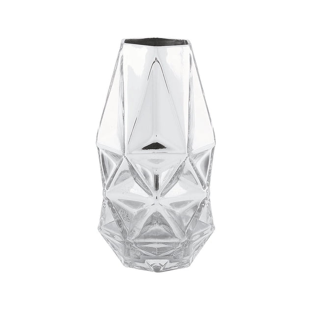 Silver Reflective Geometric Vase 10.5In - Home Decor - 1 Piece ...