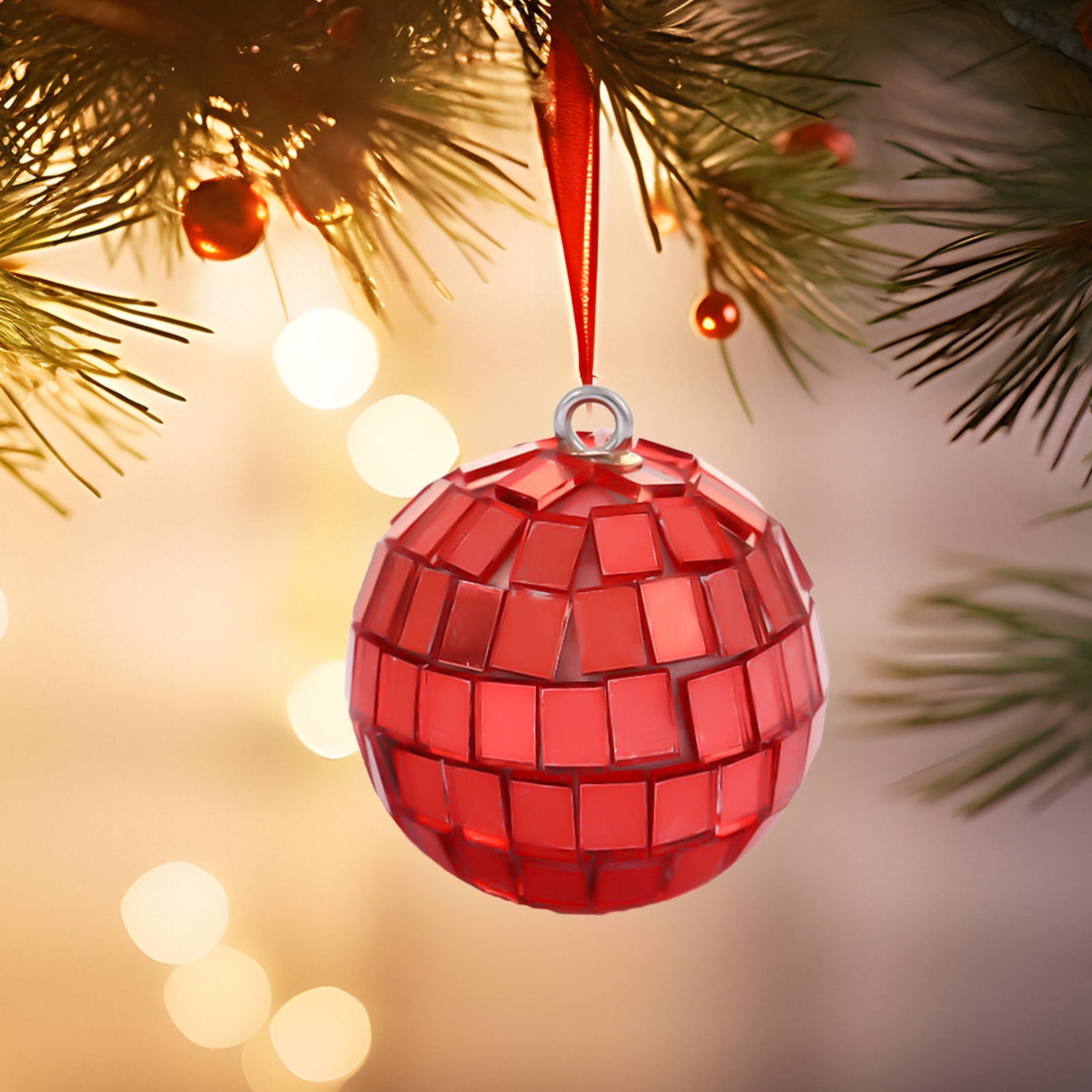 Silver Reflective Mirror Ball | 2-Inch Christmas Ornament | Photography ...