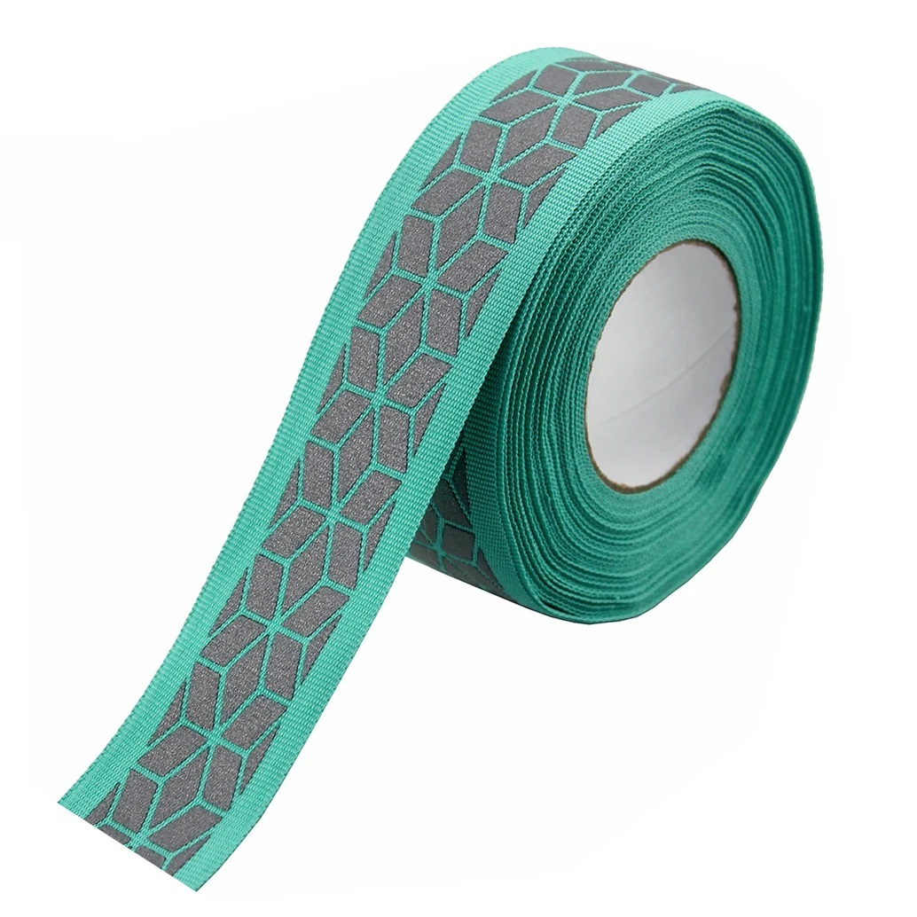 Silver Reflective Webbing Ribbon DIY Fabric Tape For Clothing Sew on ...