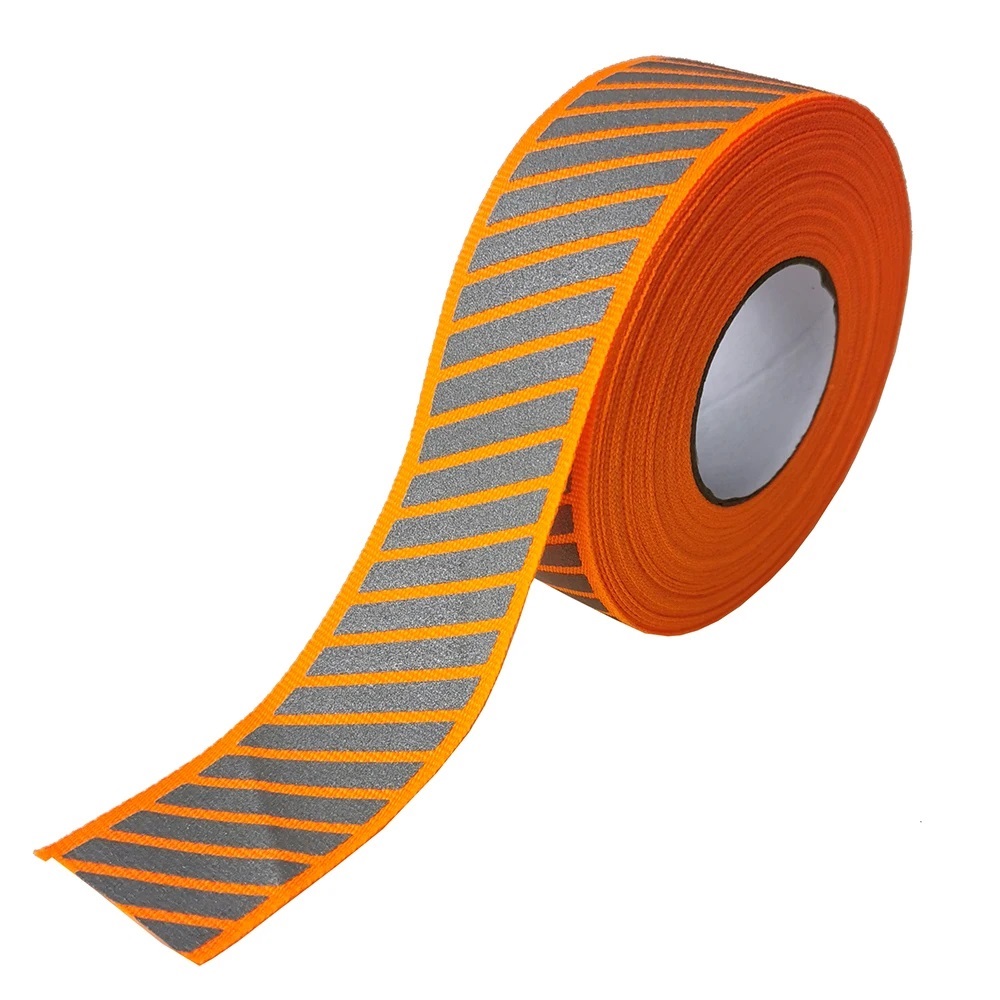 Silver Reflective Webbing Ribbon DIY Fabric Tape For Clothing Sew on ...