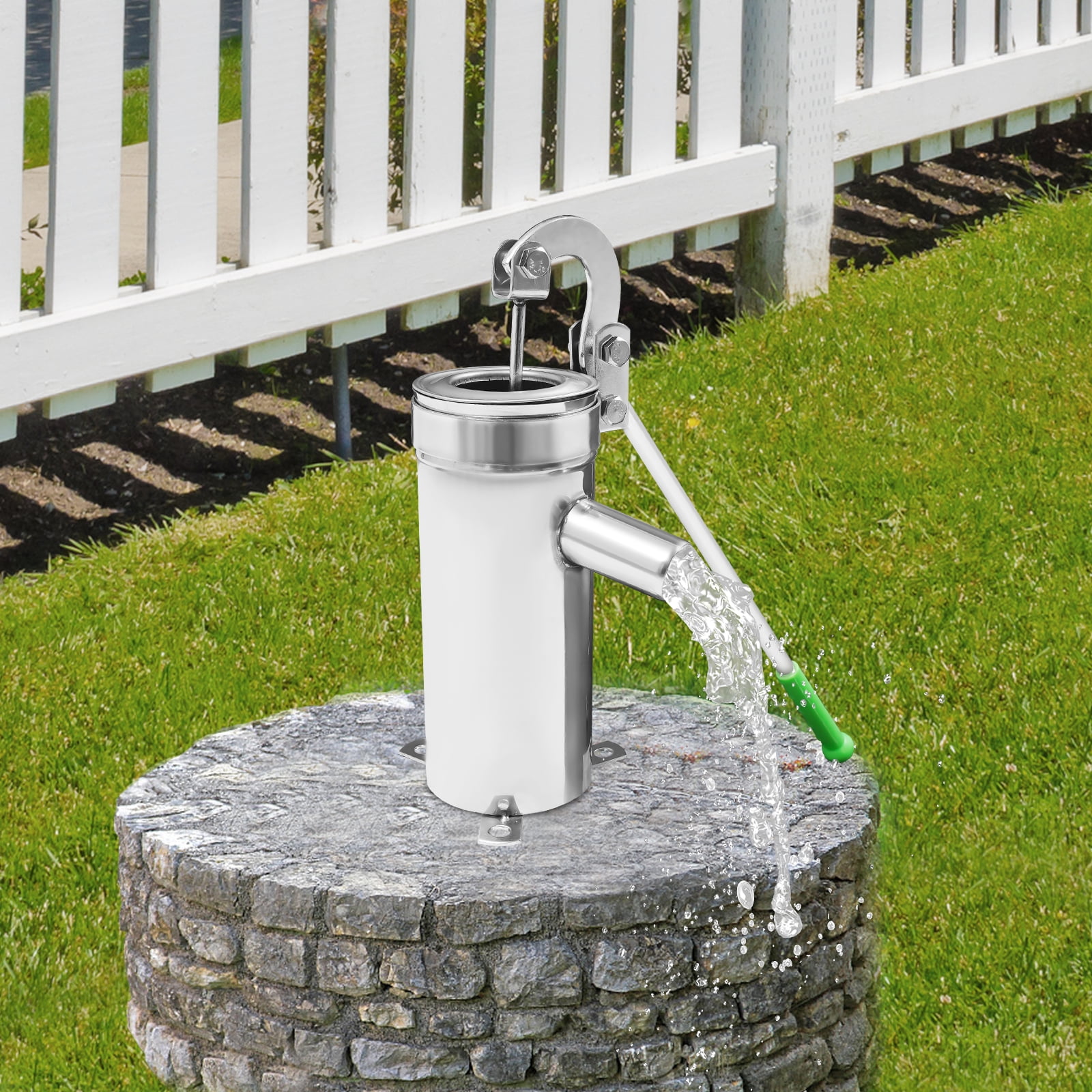 Silver Retro Manual Water Suction Pump Well Water Pitcher Hand Water ...