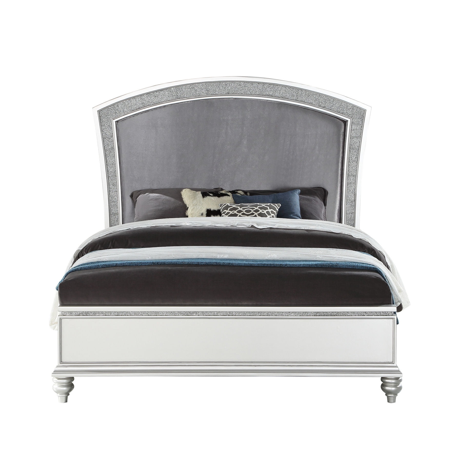 Silver - Rhinestone - Decorated Headboard - Bedroom - Alluring Bed ...