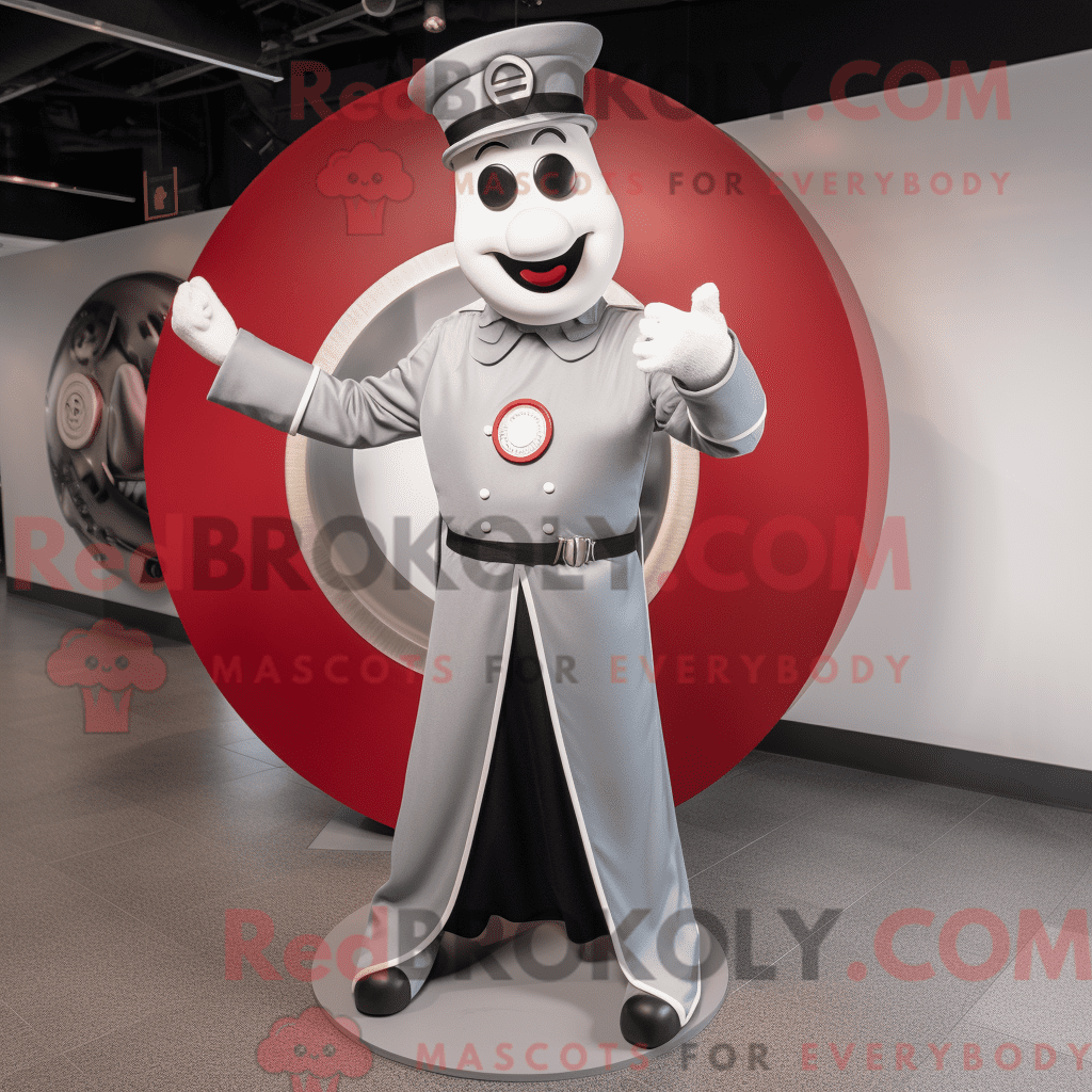 Silver Ring Master REDBROKOLY mascot costume character dressed with a ...
