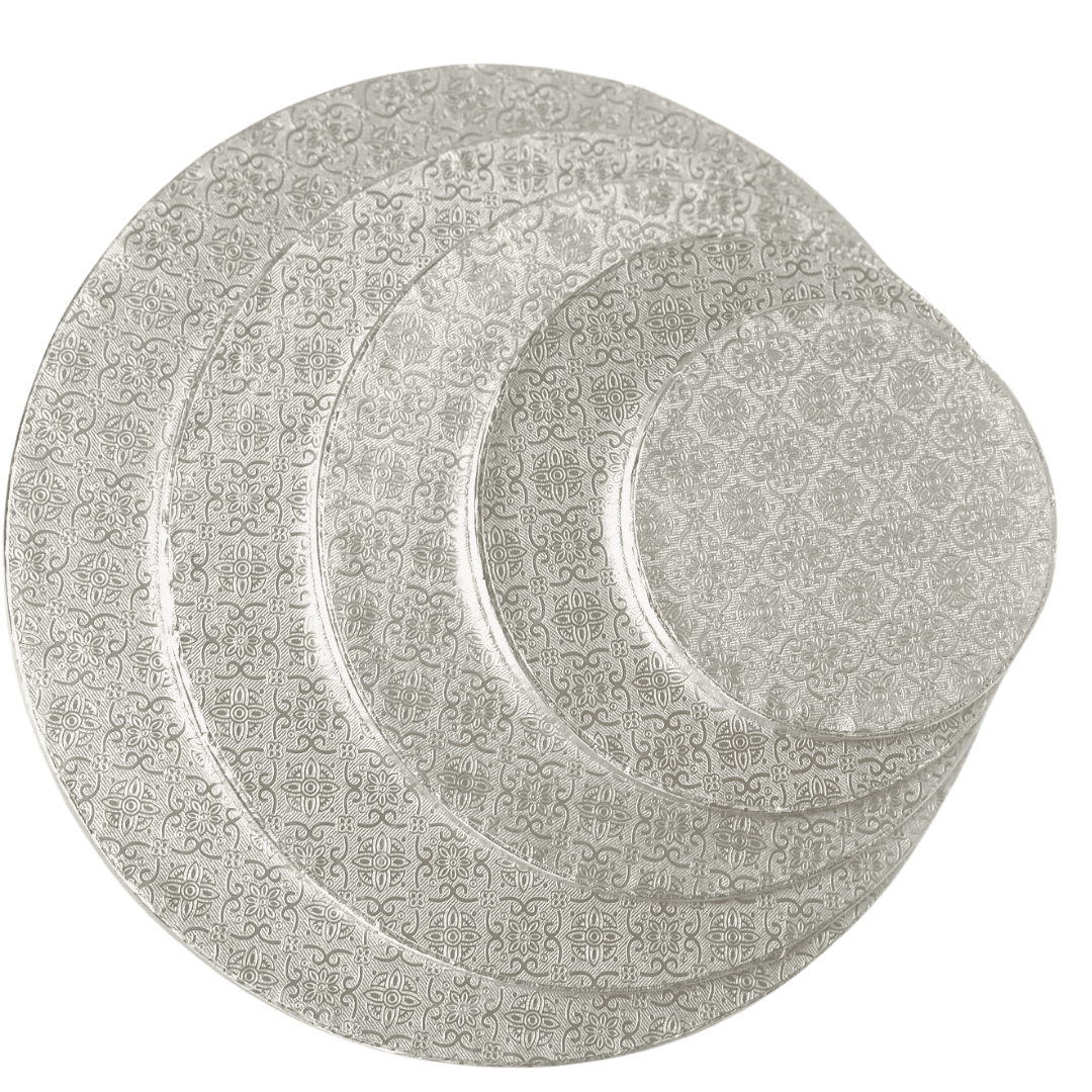 Silver Round Cake Drums 12 Inches – Pack of 6 - Rigid and Sturdy 1/2 ...