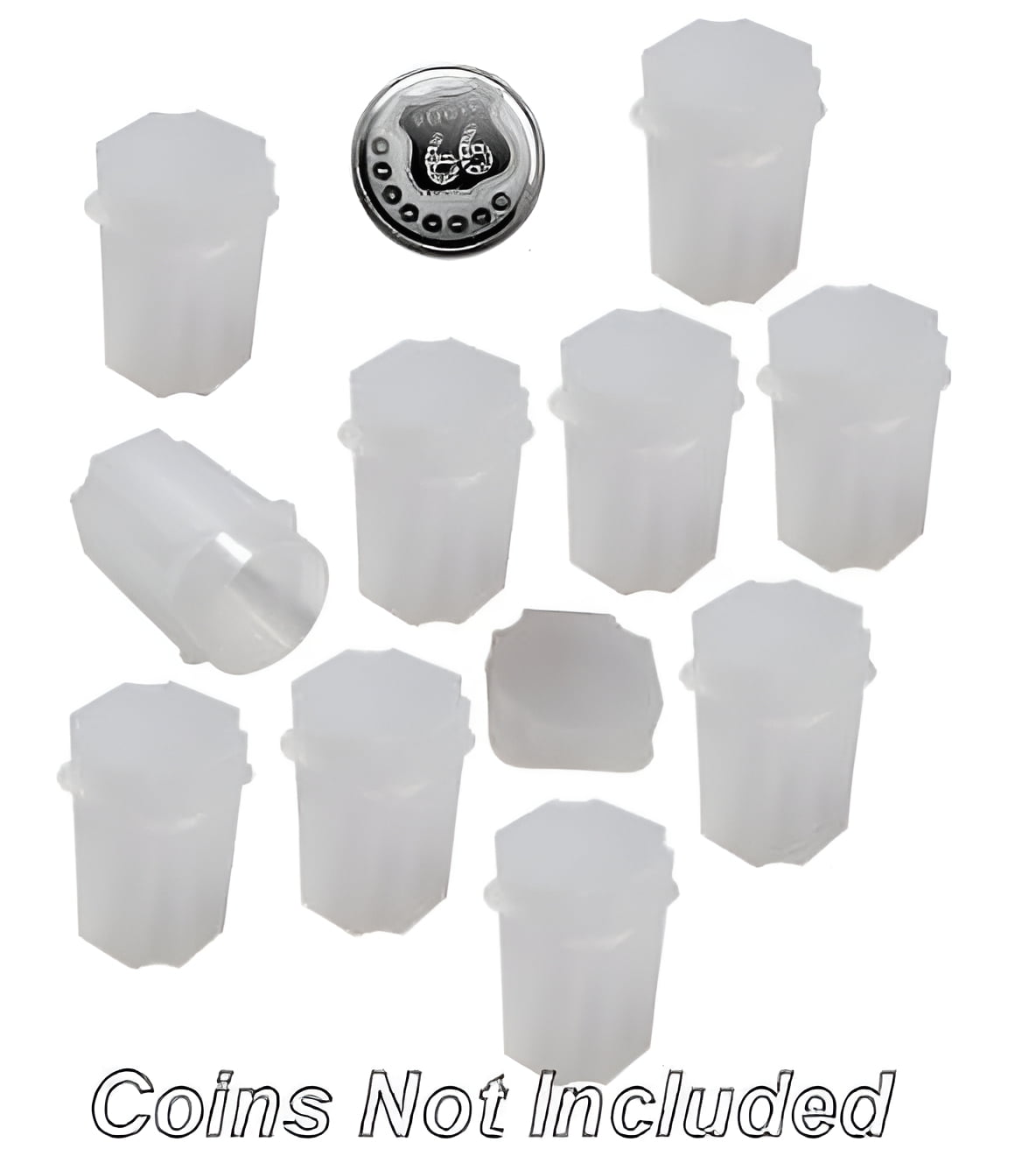 Silver Round Medallion Square Coin Tubes, Guardhouse, 39mm, 10 ...