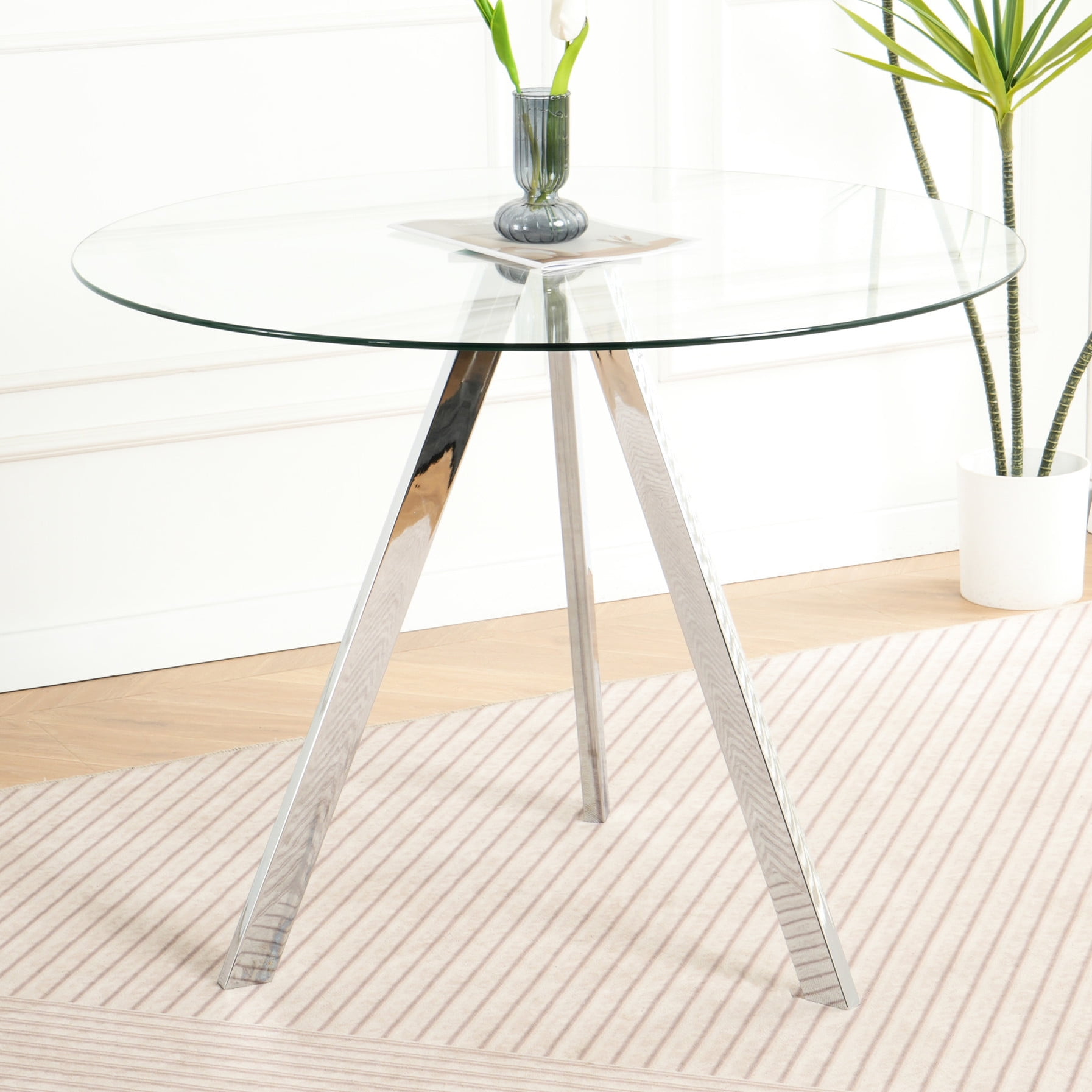Silver Round Table - Hold Heavy Items - Kitchen Spaces - Endurance and ...