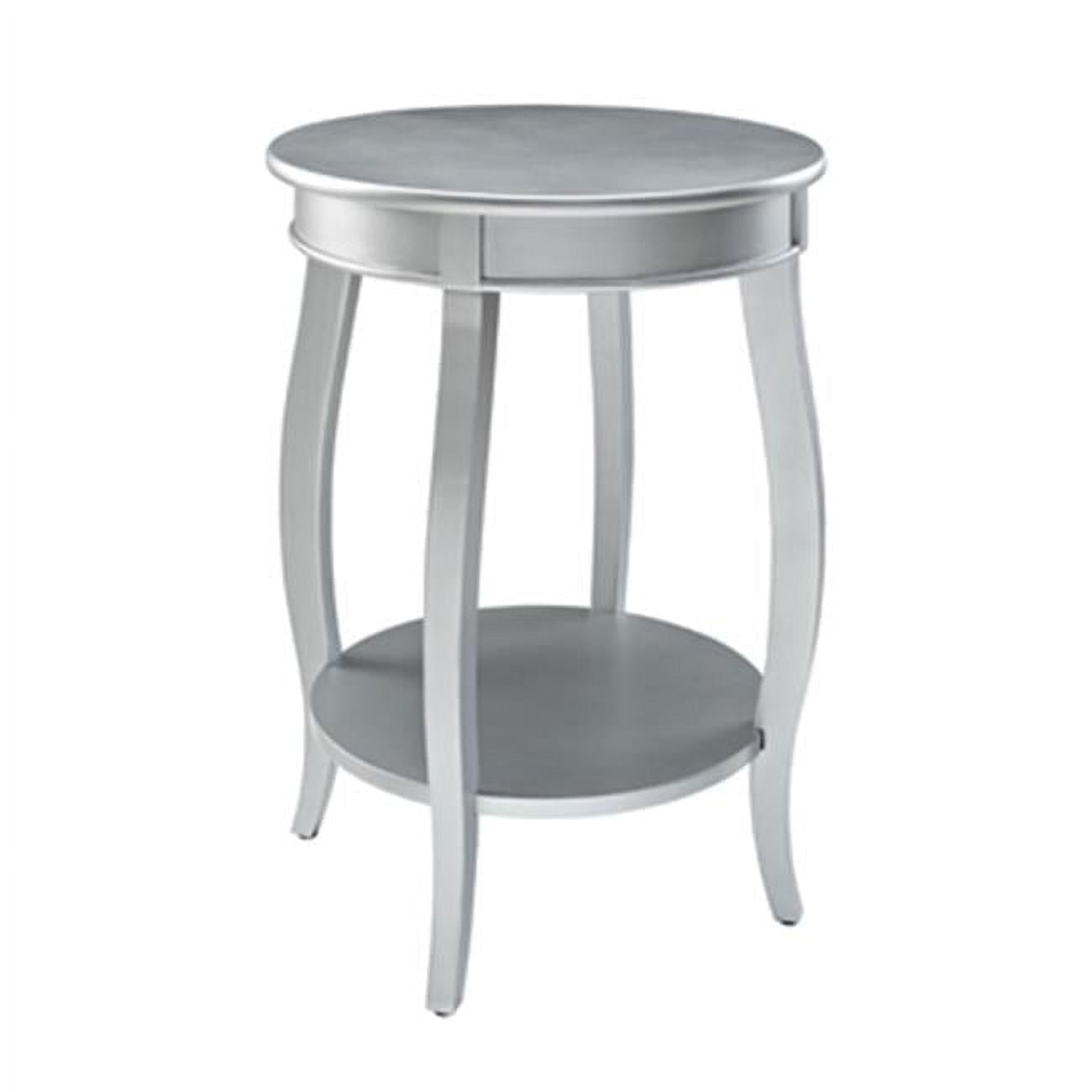 Silver Round Table with Shelf - Walmart.com