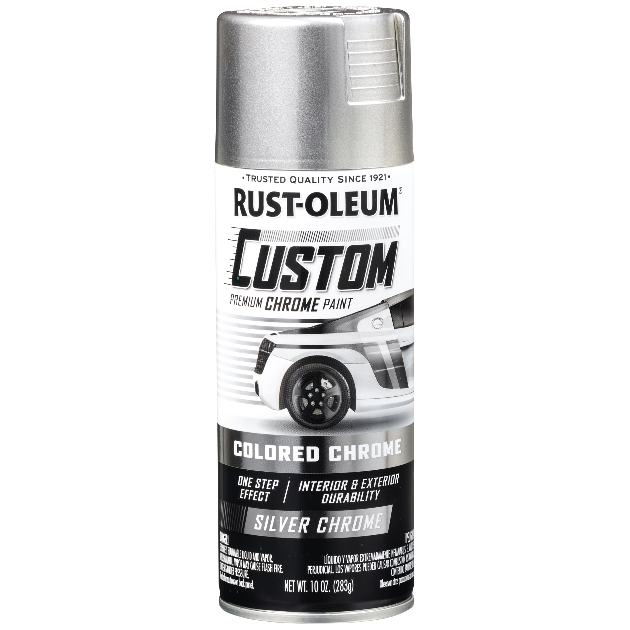 6 Pack, Silver, Rust-Oleum Automotive Custom Chrome Gloss Spray Paint ...