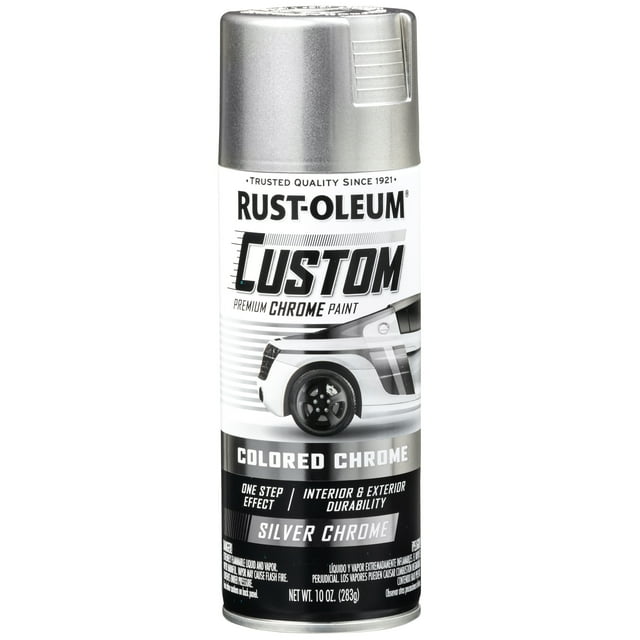 Free Shipping! Silver, Rust-Oleum Automotive Custom Chrome Gloss Spray ...