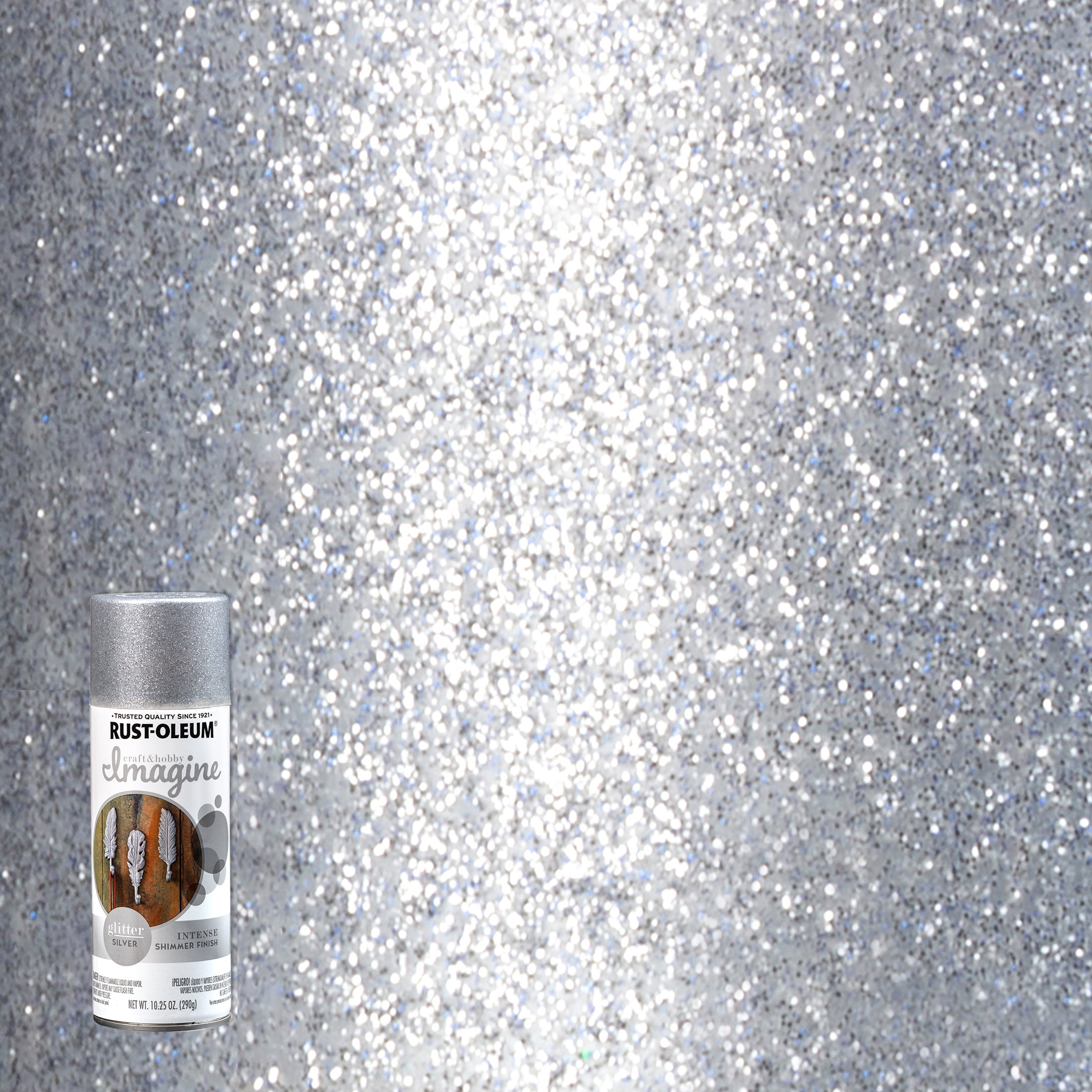 Silver, Rust-Oleum Craft & Hobby Imagine Glitter Spray Paint- 345702 ...
