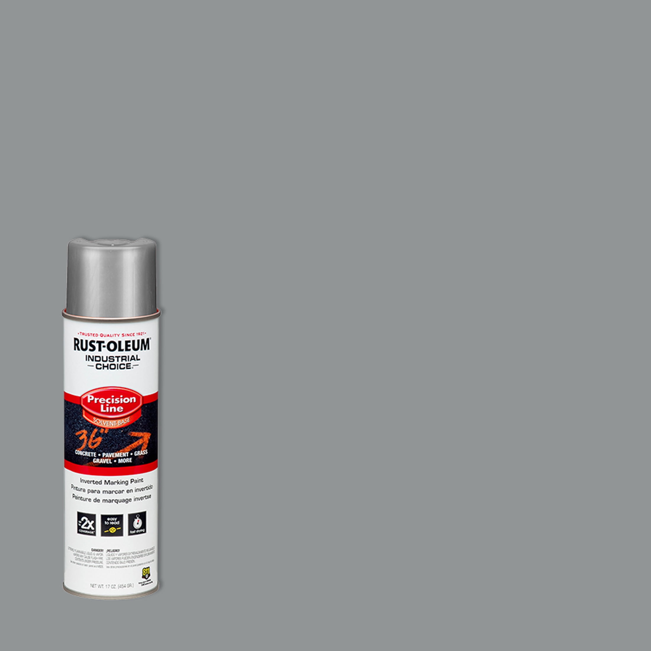 Silver, Rust-Oleum Precision Line Marking Flat Spray Paint- 17 oz, 12 ...