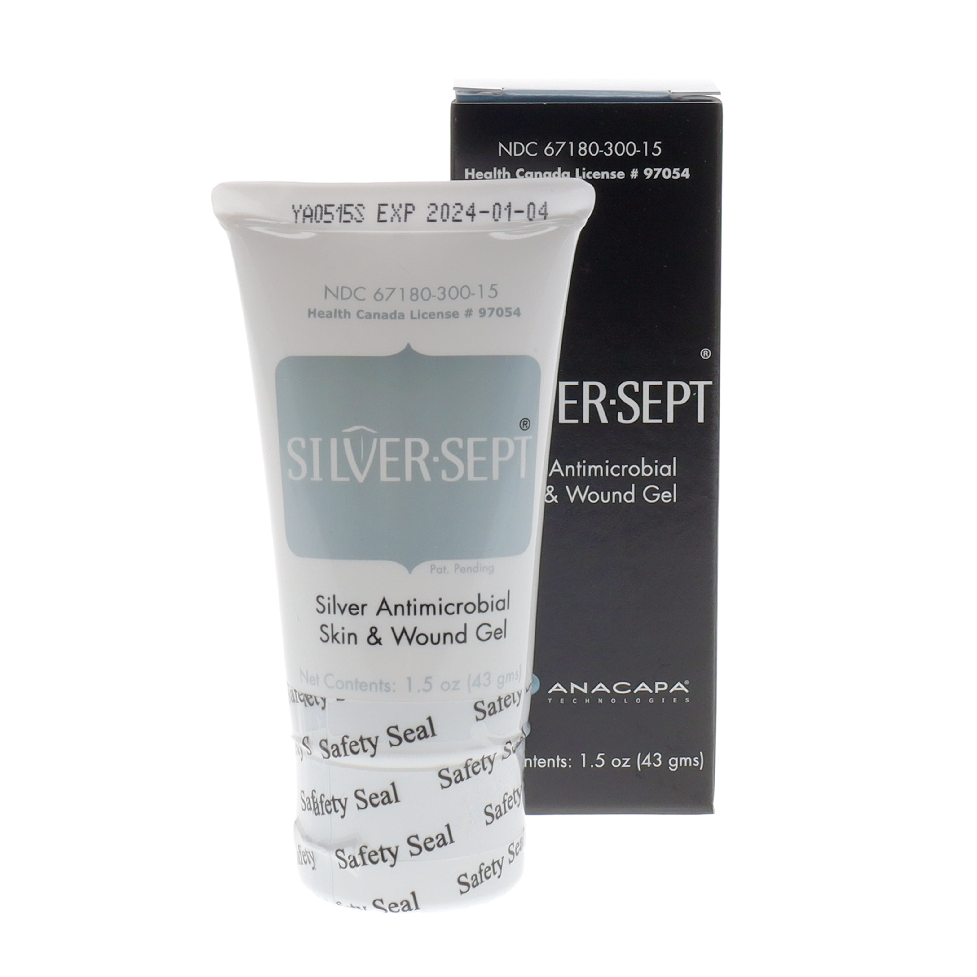 Silver-Sept Silver Skin and Wound Gel 1.5 oz, Tube for Foot and Leg ...