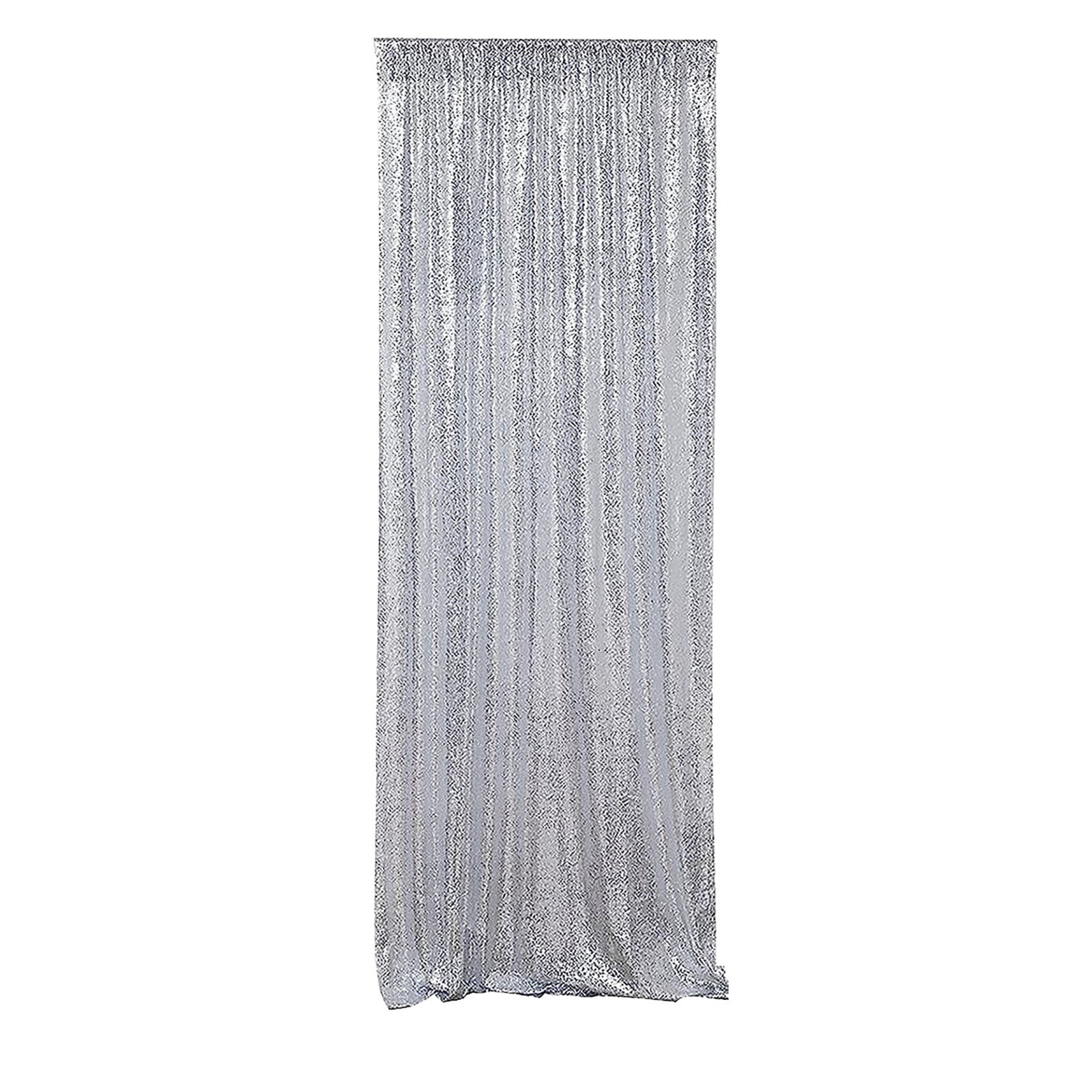 Silver Sequin Background Curtain With Polyester Fabric, Silver Sequins ...