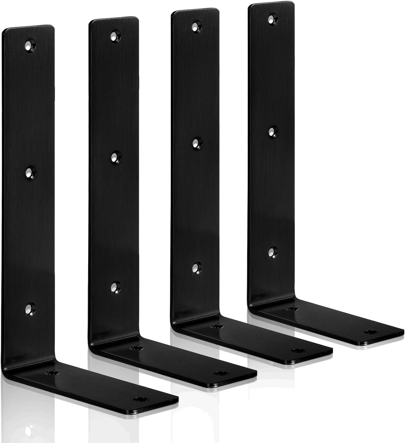 Silver Shelf Brackets, 4 Pack Heavy Duty Floating Shelf Bracket ...