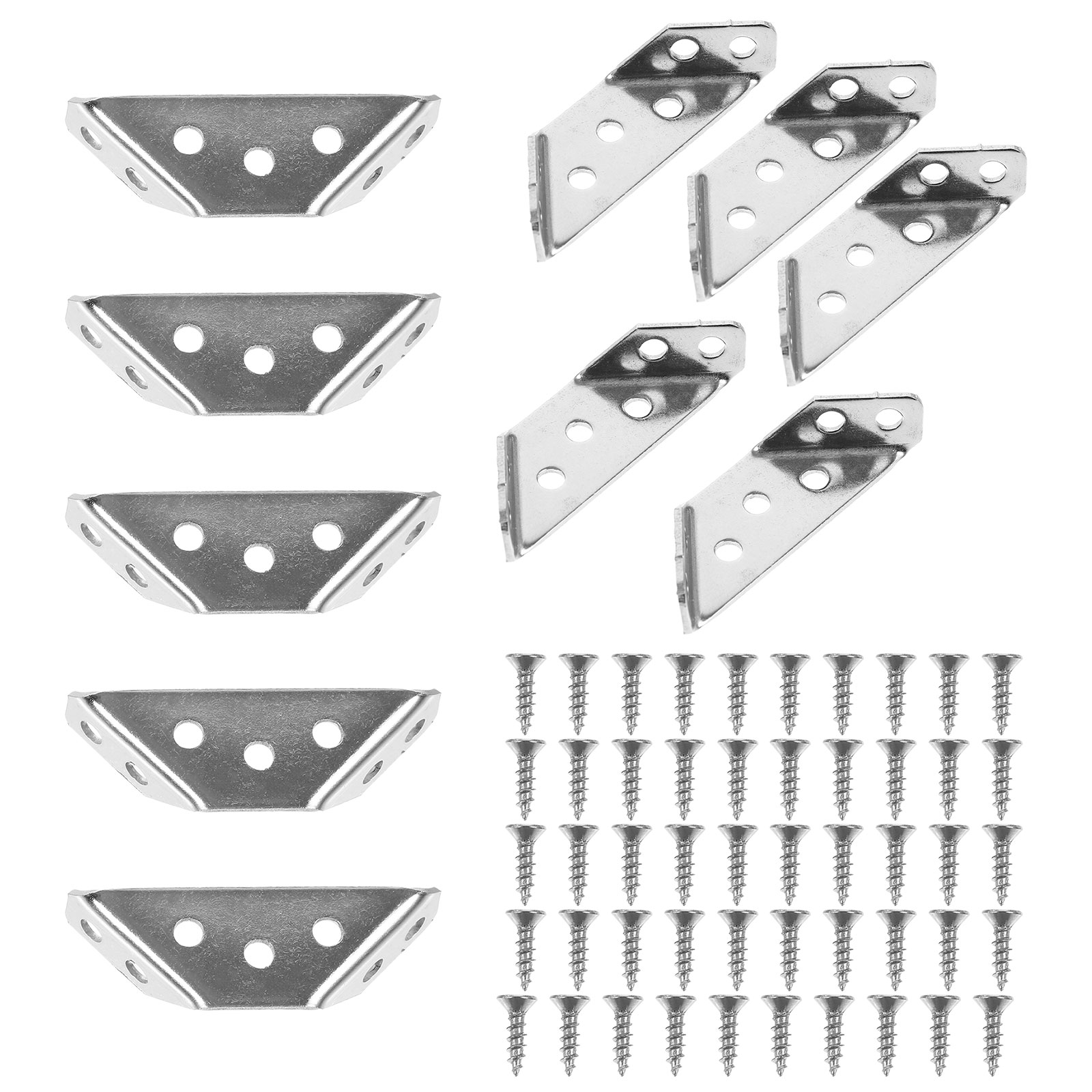 Silver Shelf Brackets Angle Cabinet Code Right Triangle Connector Iron ...