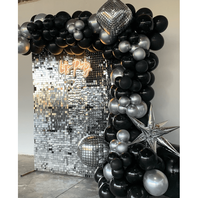 Metallic Silver Glitter Wall Backdrop - Ideal for Parties & Weddings ...