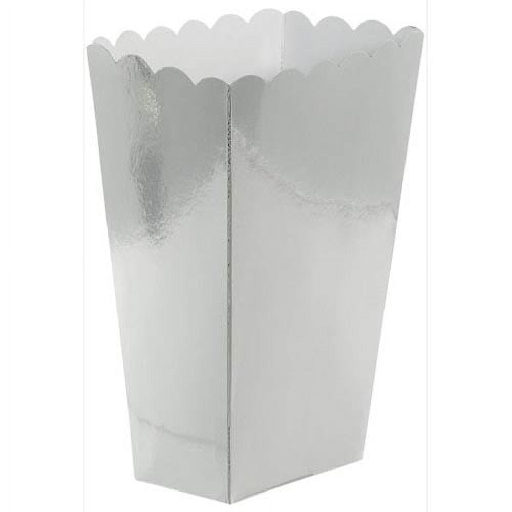 Silver Shiny Metallic Small Popcorn Boxes (5ct) - Walmart.com