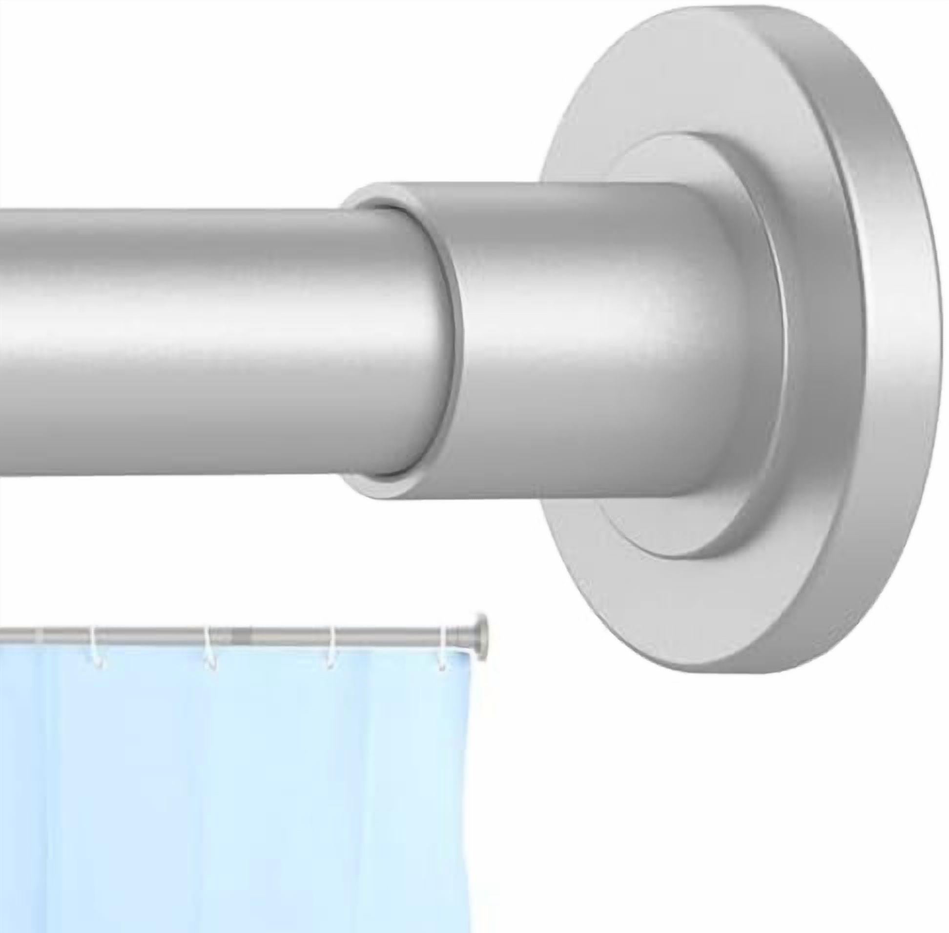 Silver Shower Curtain Rod 31 to 68 Inch,1 Inch Diameter Adjustable ...