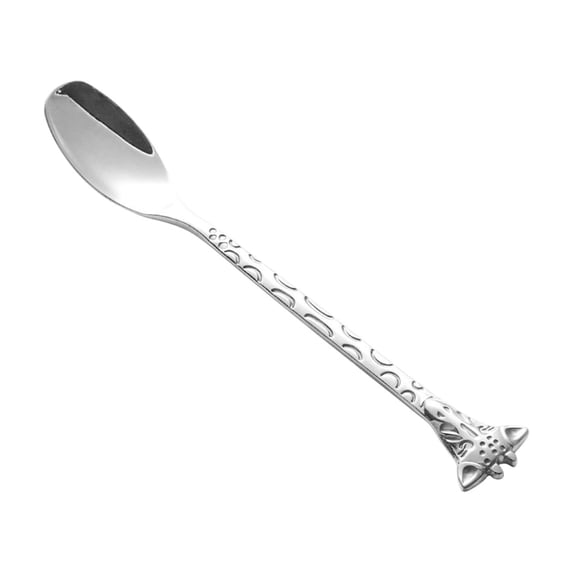 Silver Silver Giraffe Handle Stainless Steel Spoon For Coffee Desserts ...