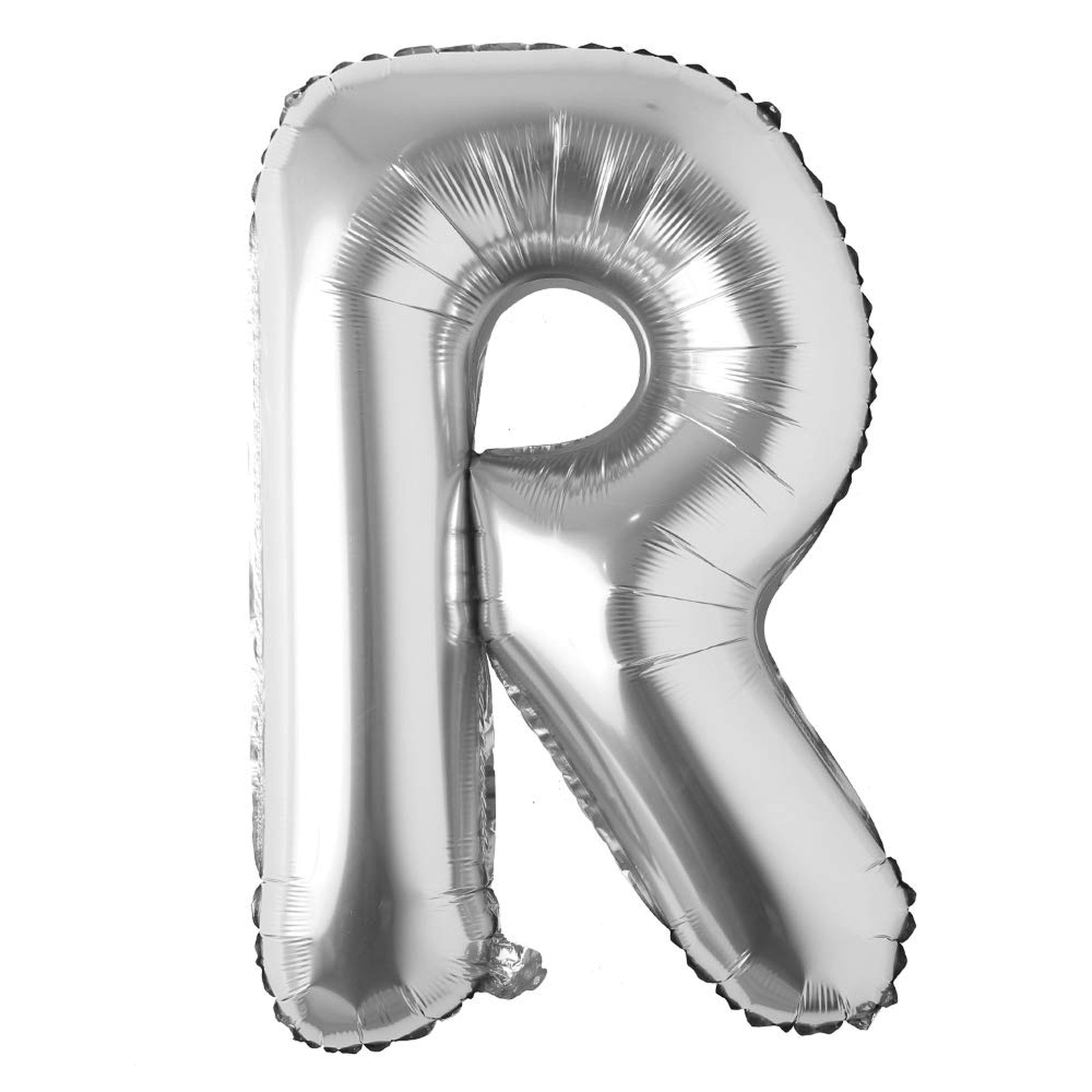 Silver Skyline Letter Balloons - 40" Mylar Alphabet Number Balloon Set ...