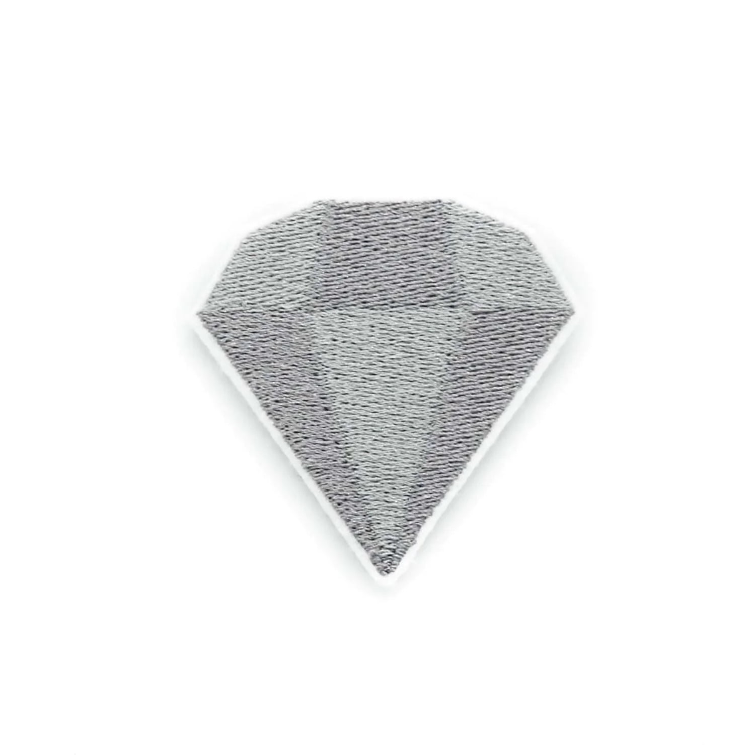 Silver Small Diamond Embroidered Iron On Patch - Walmart.com