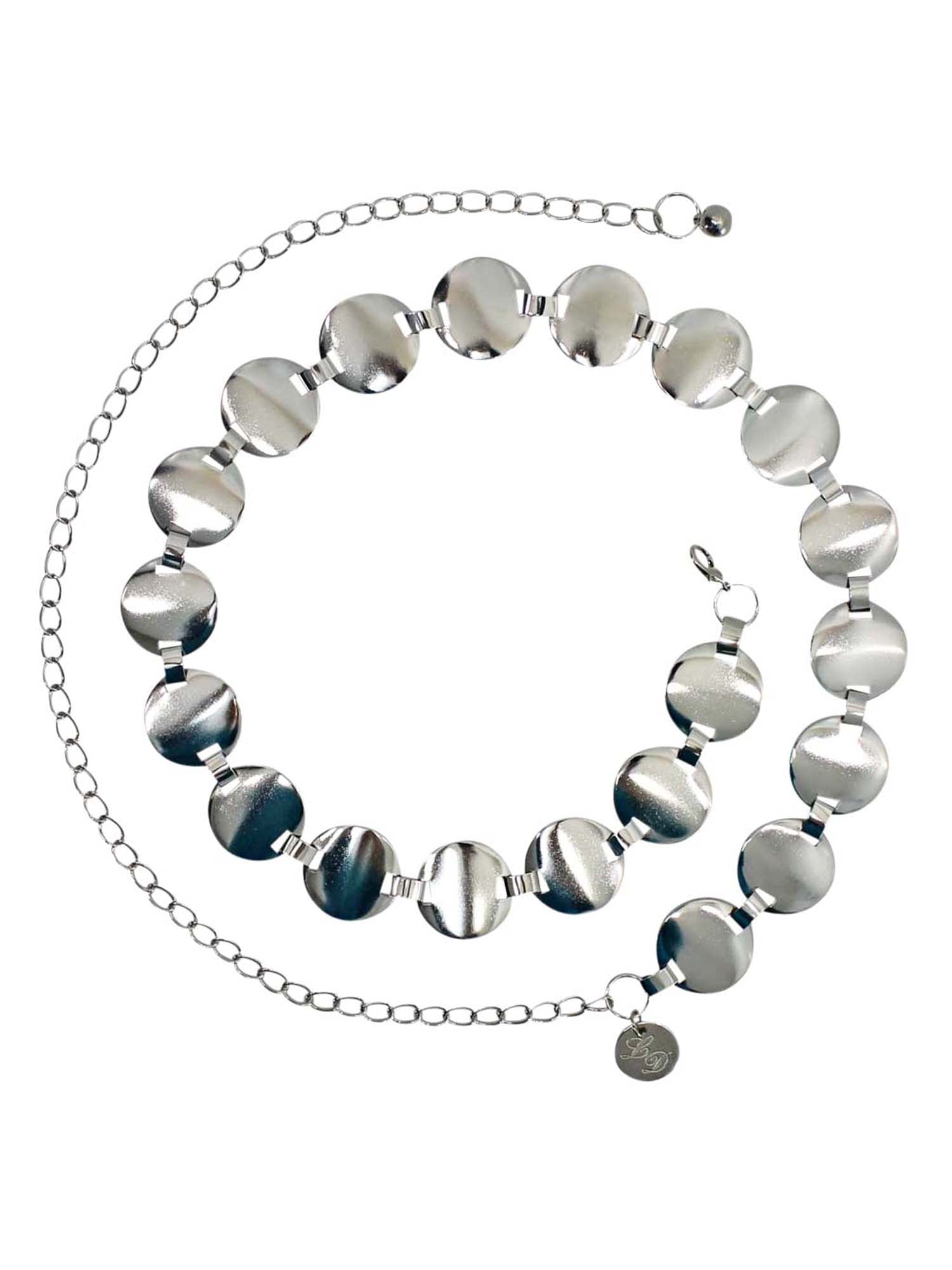 Silver Smooth Round Disc Chain Link Belt - Walmart.com