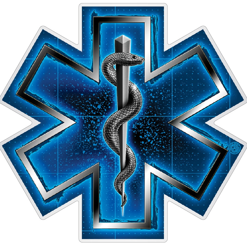 Silver Snake EMT On Call EMS White vinyl Reflective Decal 12In ...