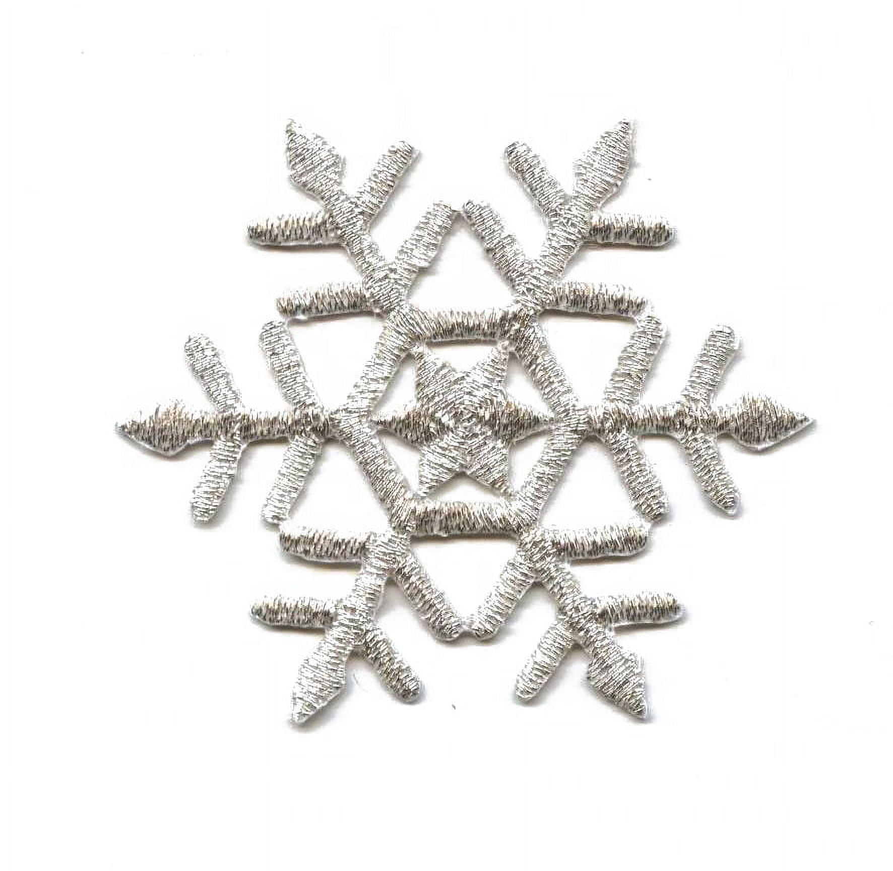 Silver Snowflake - Iron on Applique/Embroidered Patch - Walmart.com