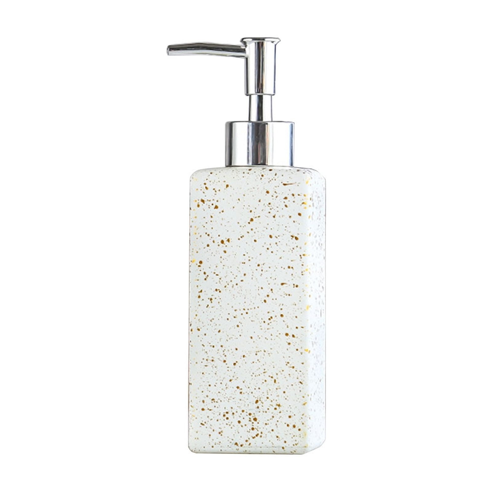 Silver Soap Dispenser, Hand Soap Dispenser Bathroom, 12oz Glass Soap ...