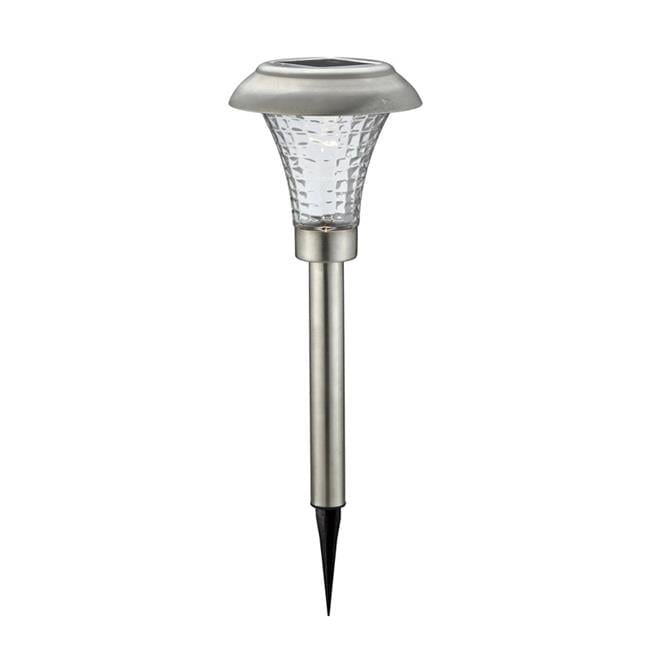 Silver Solar Powered LED Pathway Light, Pack of 4 - Walmart.com