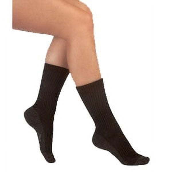 Silver Sole Support Sock,12-16mmhg,Med,Crew,Black - Walmart.com