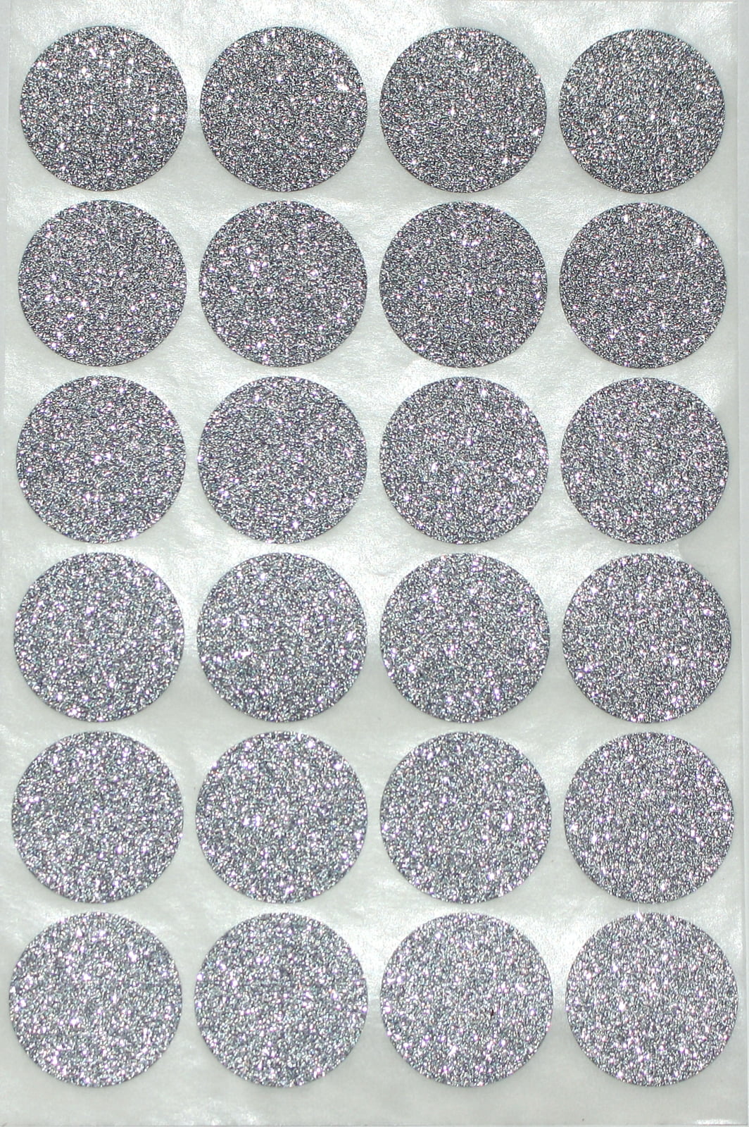 Silver Sparkly Envelope Seals Dots Labels 1" Round 25 mm -Circle ...
