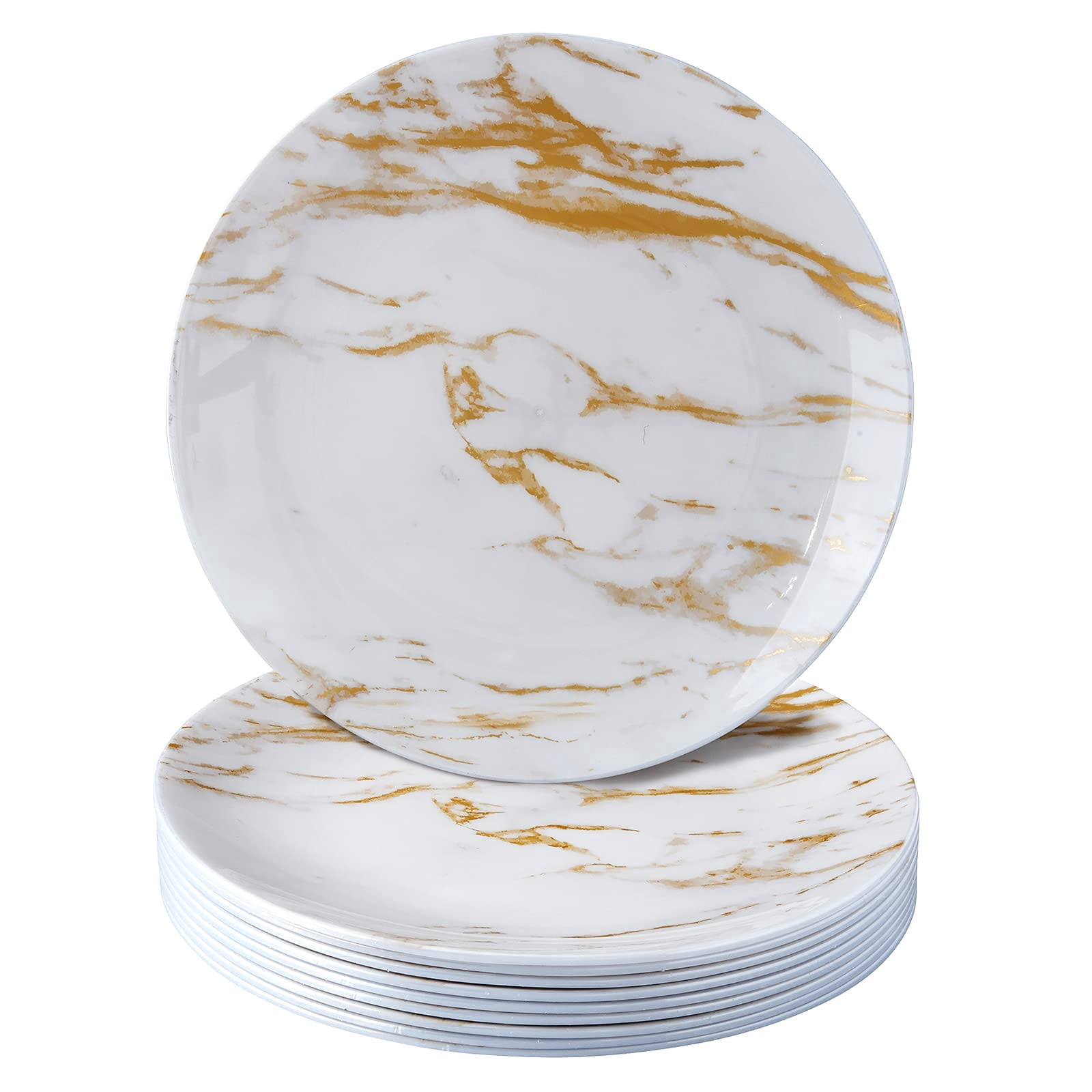 Silver Spoons GOLD MARBLE RRF12 DESIGN PLATES | Elegant Disposable ...