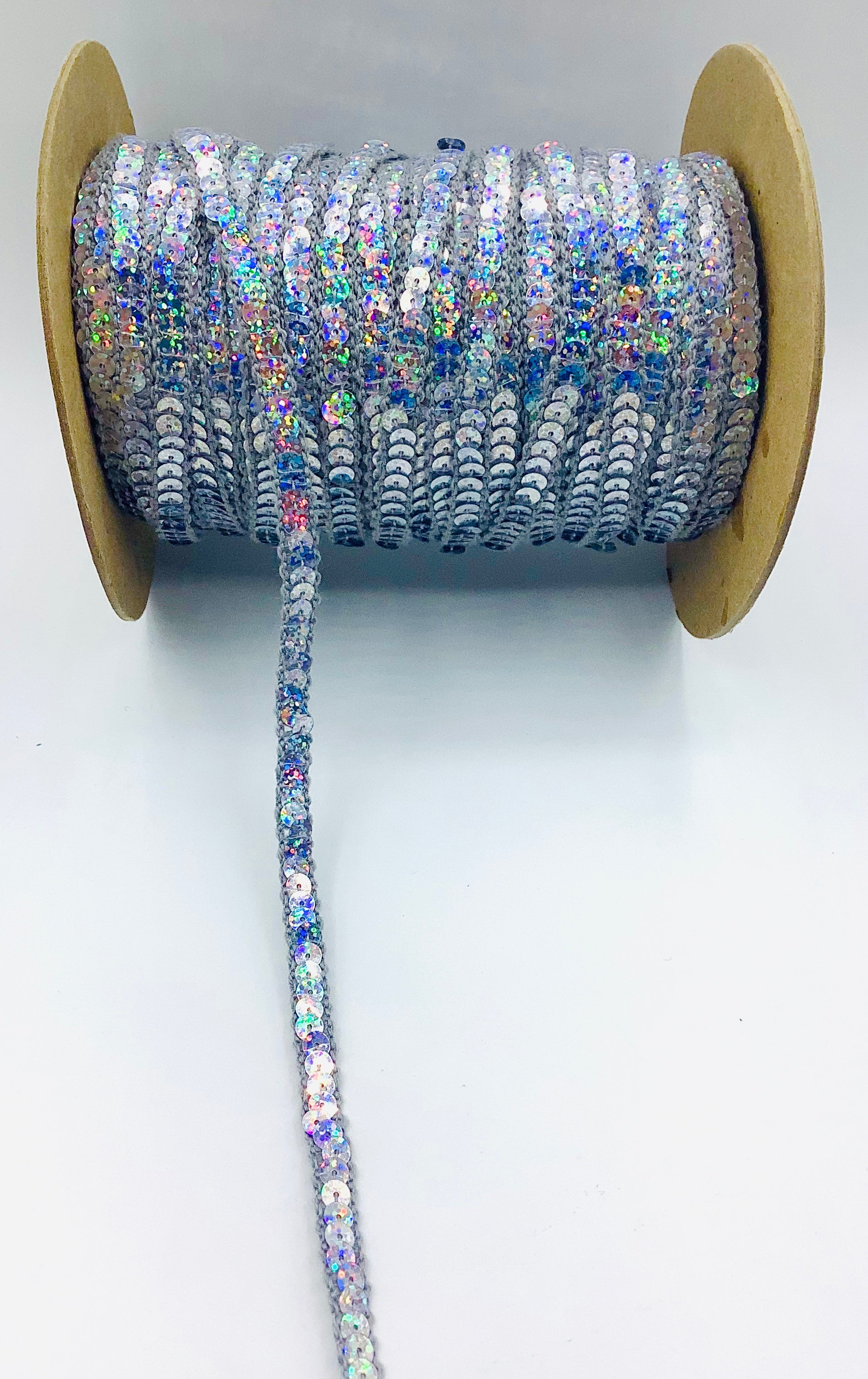 Silver Spotlight 3/8" Single Row Sequin Trim - Walmart.com