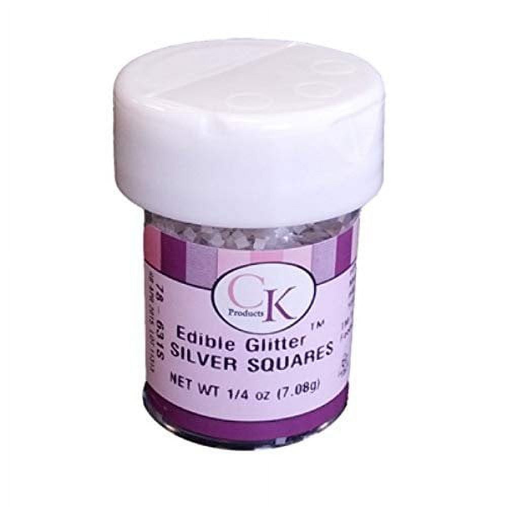 Silver Squares Edible Glitter - 1/4 oz - Walmart.com