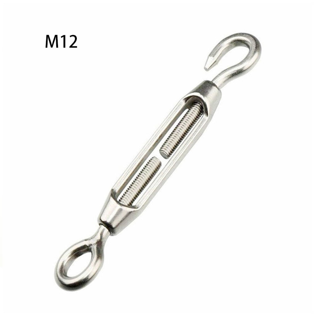 Silver Stainless Steel 304 Turnbuckles M6 Adjust Chain Rigging Hook ...