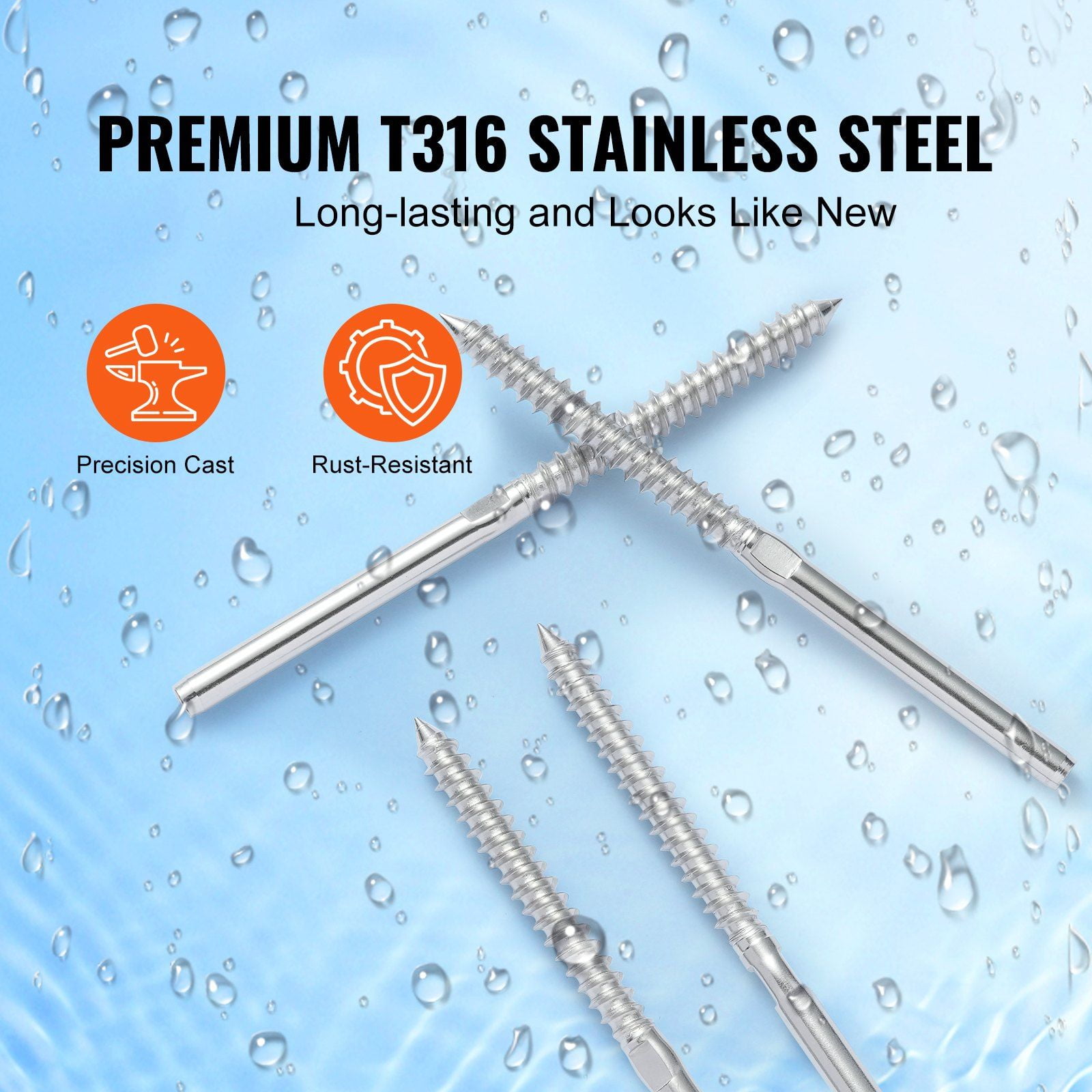 Silver Stainless Steel Cable Railing Tensioner, 1/8" Swage Threaded ...