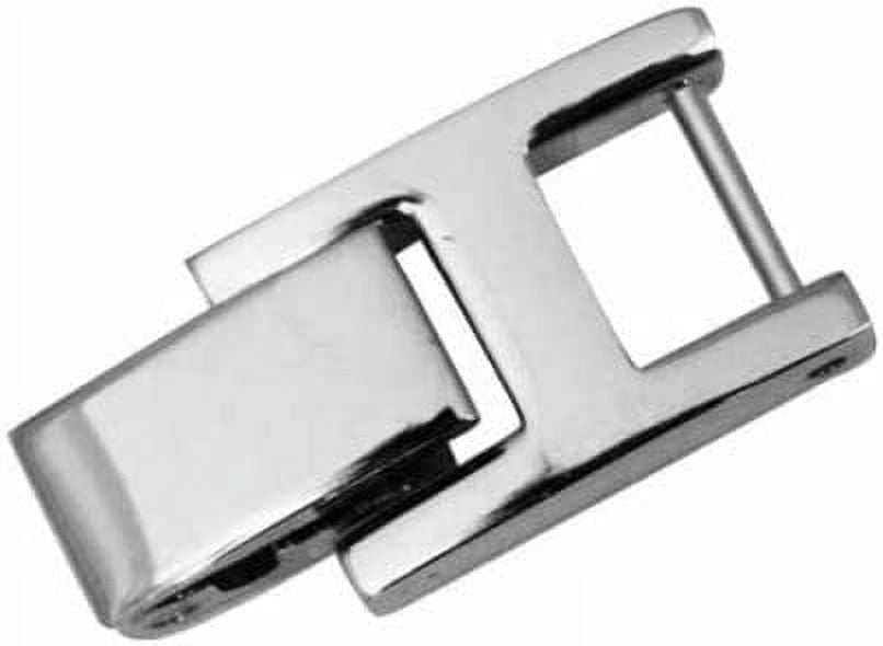 Silver Stainless Steel FOLD Over Clasp Womens Watch Bracelet Extender ...