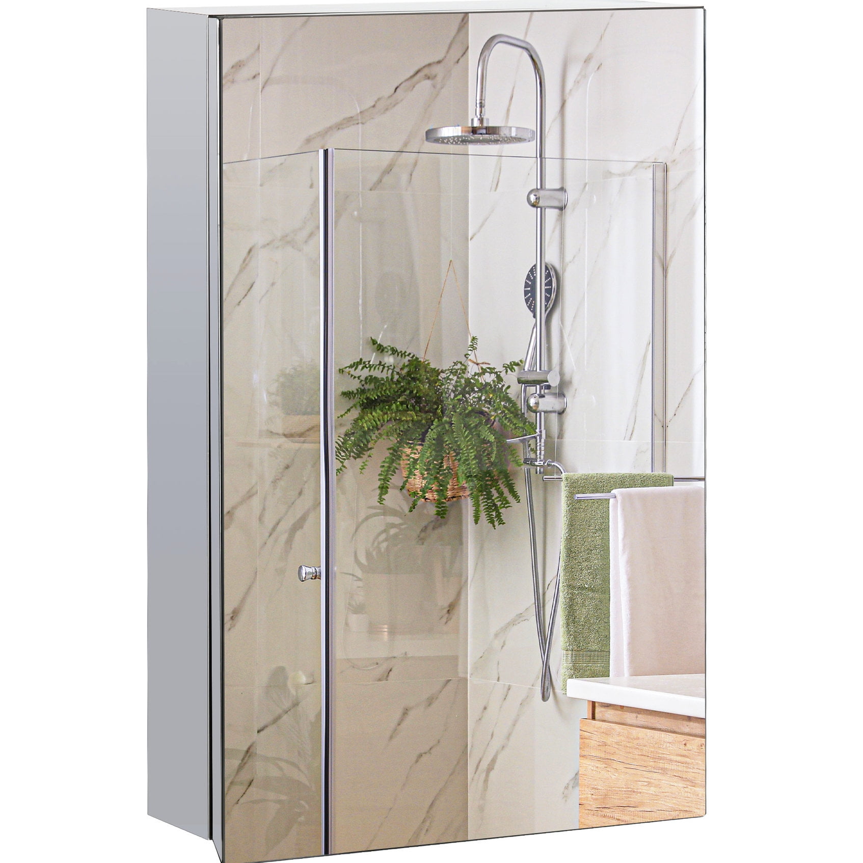 Silver Stainless Steel | Wall-Mounted Storage for Bathroom, Living Room ...