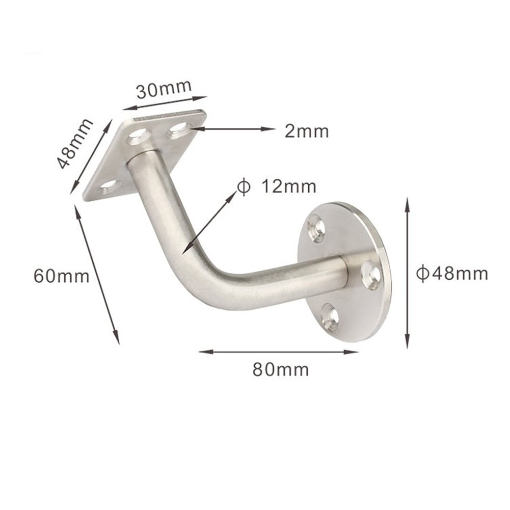 Silver Stair Handrail Bracket Bannister Wall Support Hand Rail ...