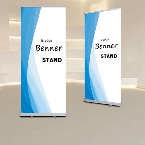 Silver Standard Retractable Banner Stand 33.5"x80" with Padded Canvas ...