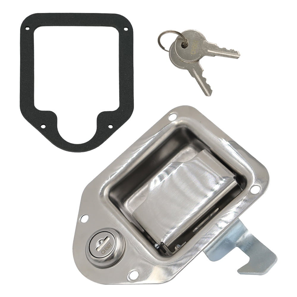 Silver-Standard Stainless Steel Truck Door Latch, Paddle Handle, Tool ...