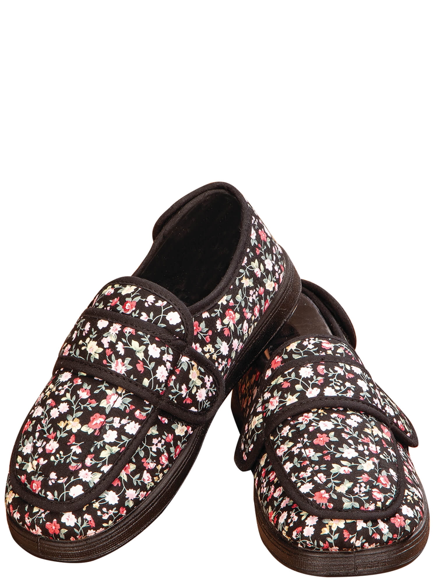Silver Steps Adjustable Edema Slippers, Floral, XL - Walmart.com