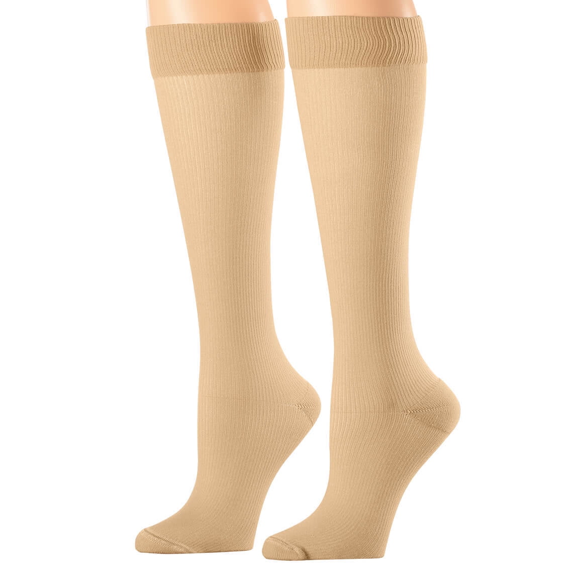 Silver StepsTM Compression Socks 8-15 mmHg, Tan, Medium - Walmart.com