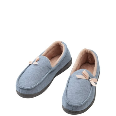 Silver StepsTM Footlight Slippers, Built-In LED Lights - Blue, Size ...